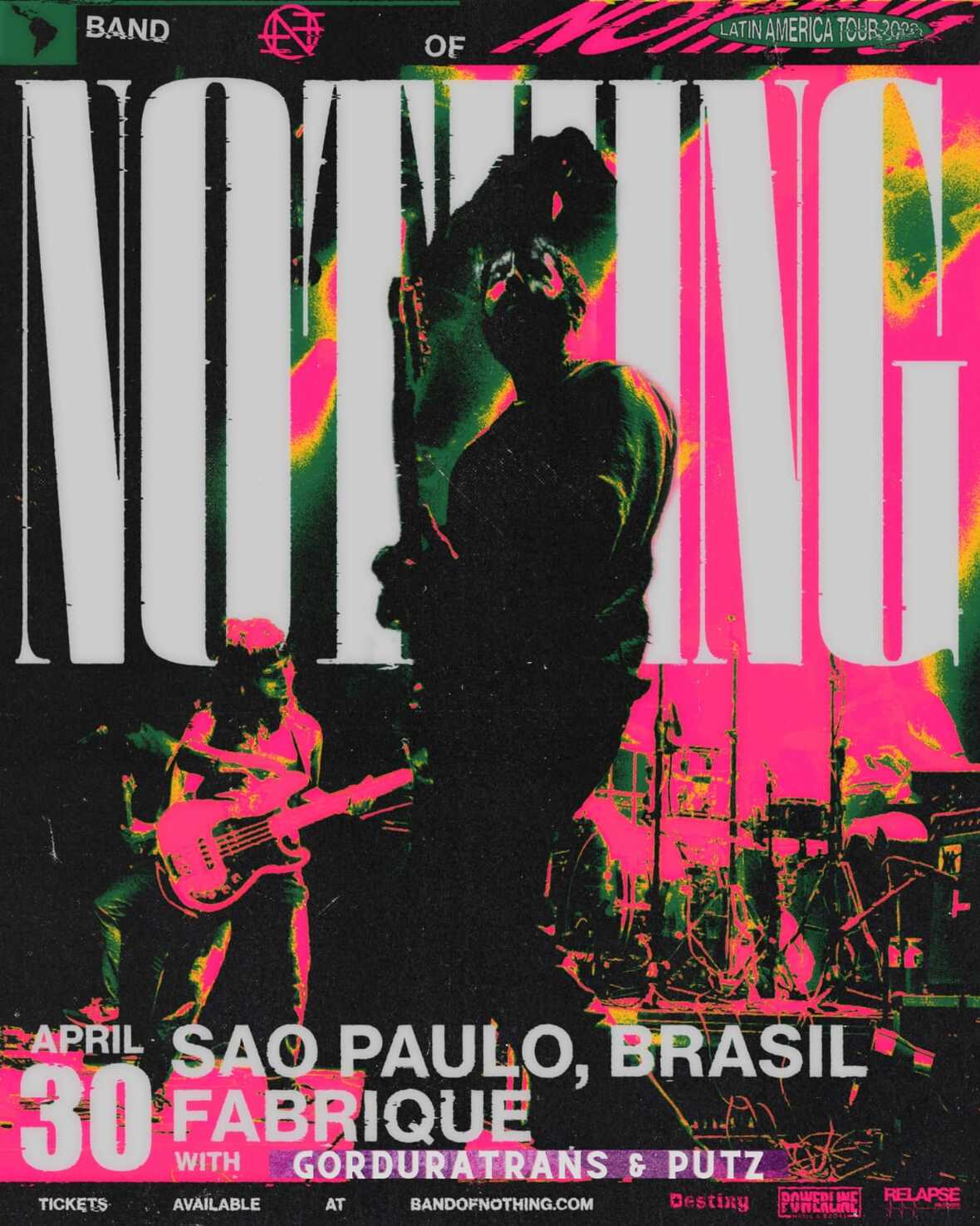 Nothing estreia no Brasil com show único em São Paulo