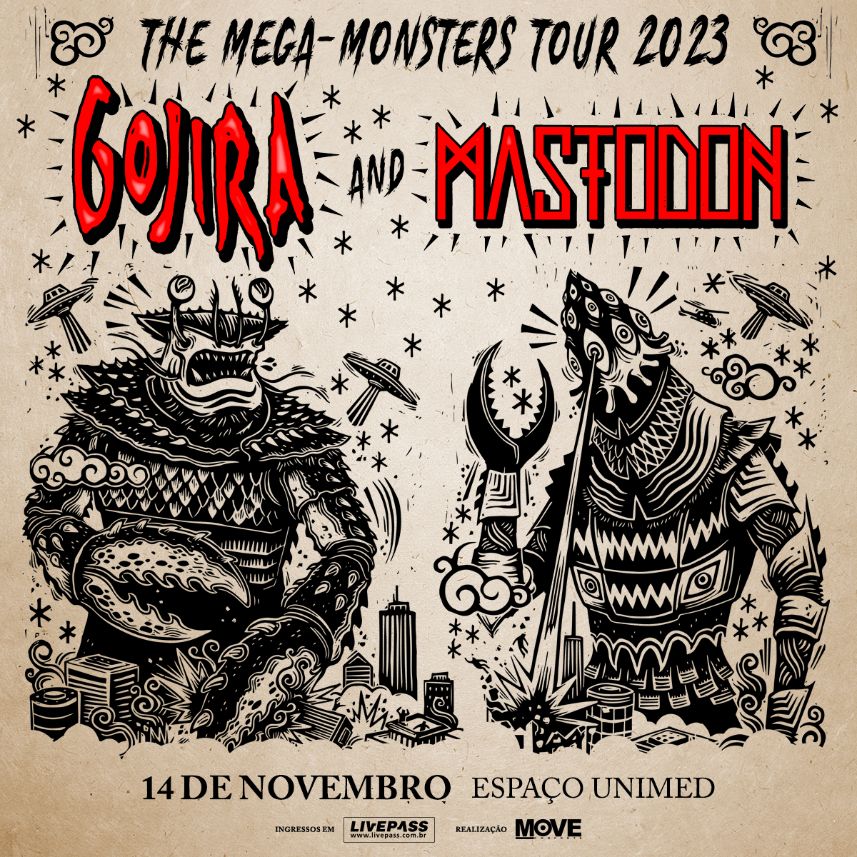 Gojira e Mastodon confirmam show em São Paulo