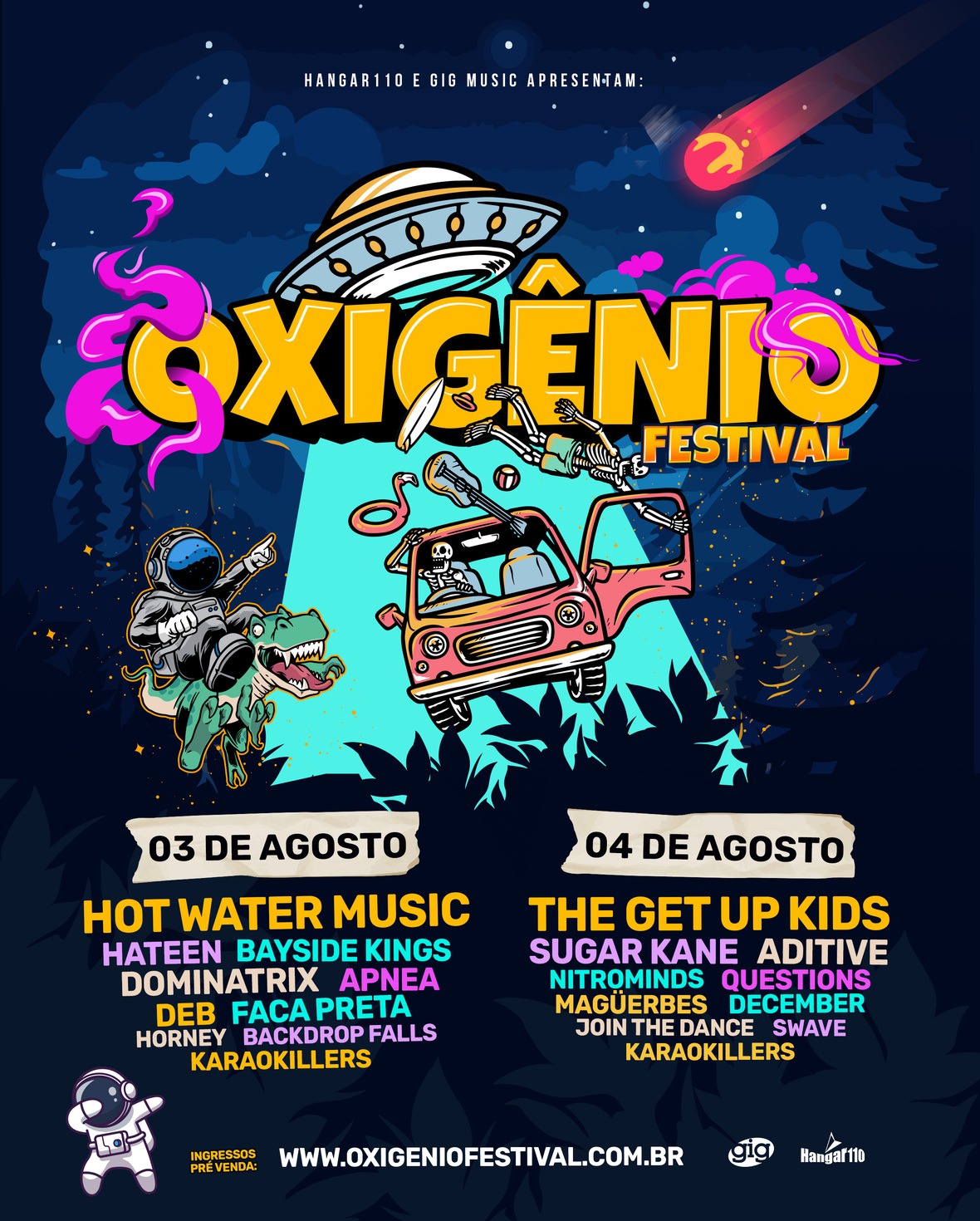 Oxigênio Festival: bandas internacionais e nacionais do line up 2024